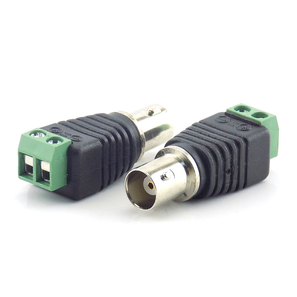 5pcs 12V DC BNC Female Connector Coax CAT5 Video Balun Adapter Plug for ...
