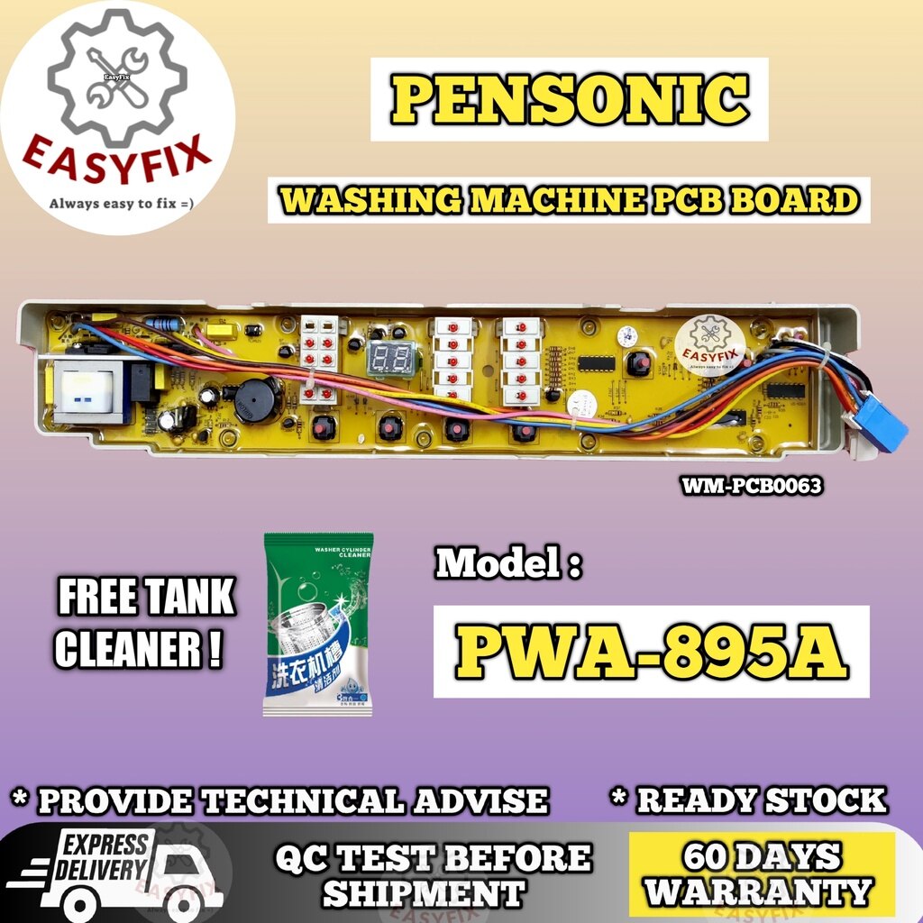 PWA-895A PENSONIC WASHING MACHINE PCB BOARD (CONTROL BOARD) PWA-895 PWA ...