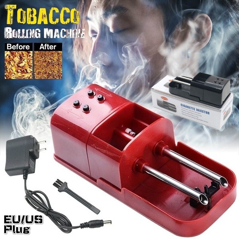 2021 New Black/Red Electric Automatic Cigarett Roller Rolling Machine ...