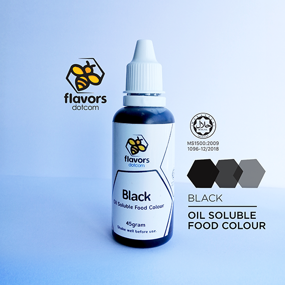 Flavors Dotcom Oil Soluble Food Colouring - BLACK 45g / 1.59oz | Lazada