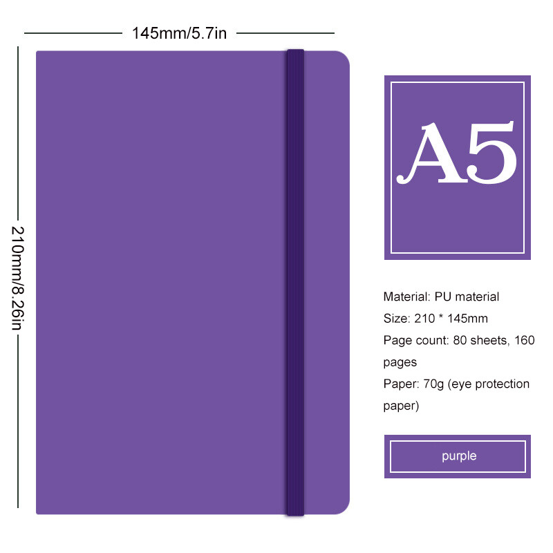 A5 notebook with pen Pages paper notepad big Thick cute college ...