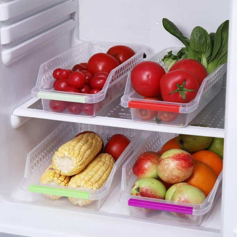 MMU Refrigerator Organizer Trays Bins Pantry Cabinet Storage Box Fridge ...