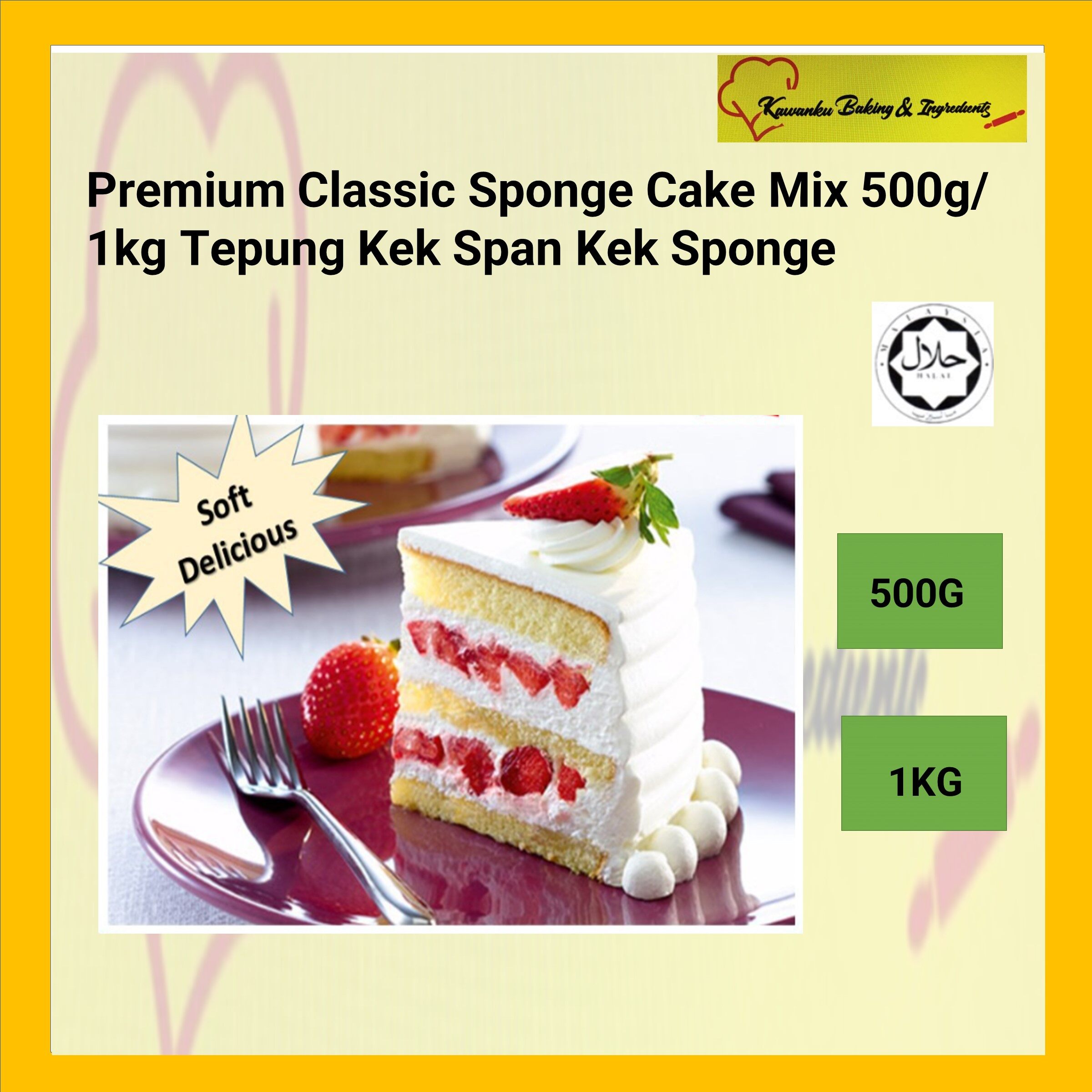 Premium Classic Sponge Cake Mix 500g 1kg | Lazada
