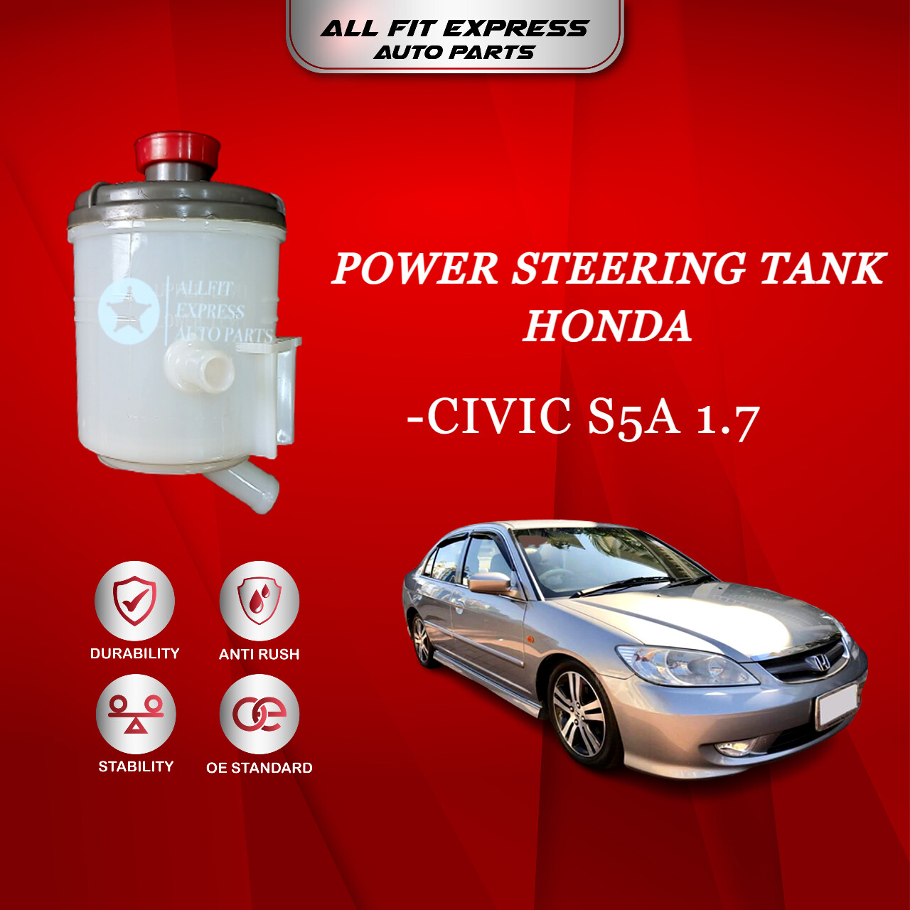 HONDA CIVIC S5A 1.7 POWER STEERING OIL TANK POWER STEERING FLUID ...