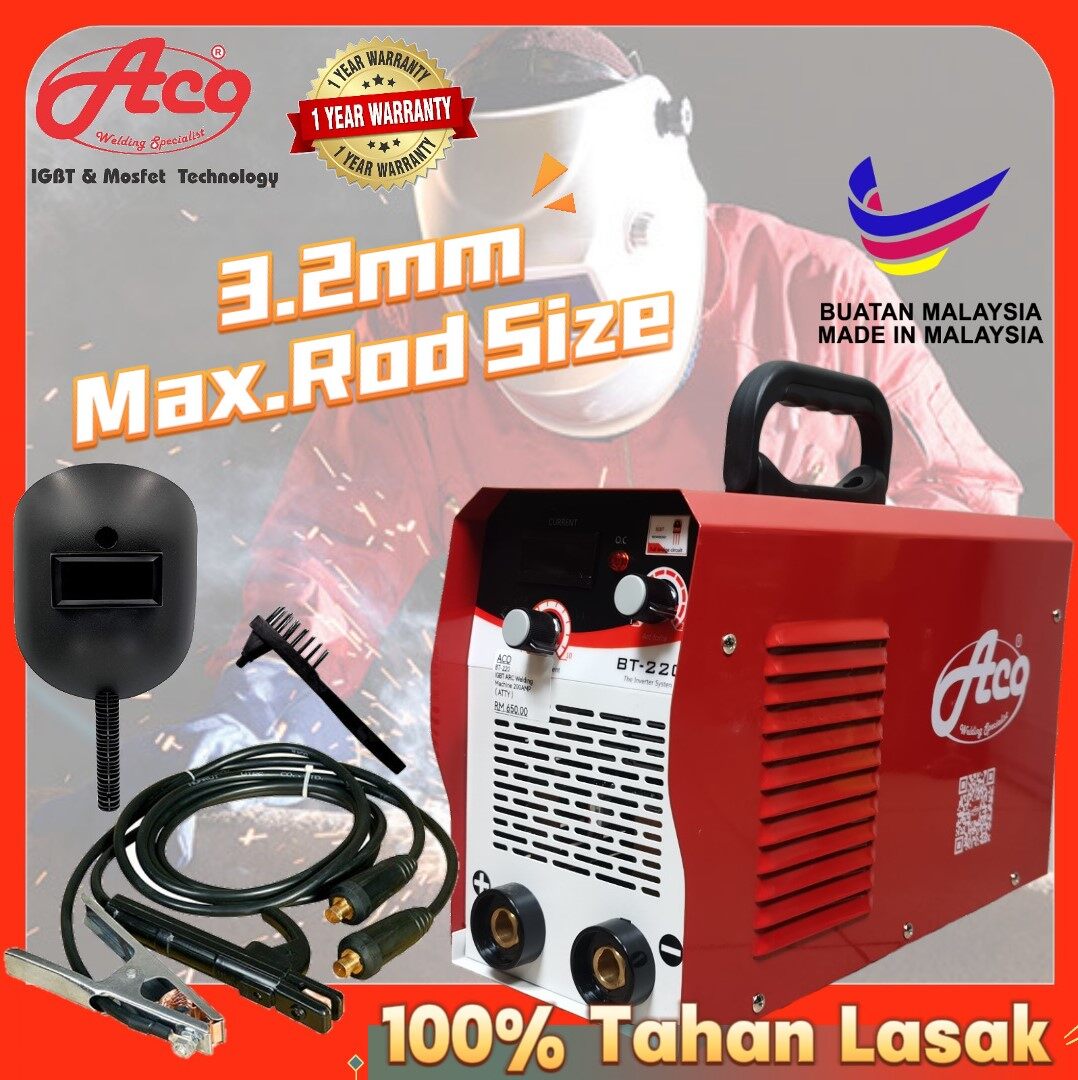 ACO MALAYSIA BT-220 Heavy Duty MMA/ARC Welding Machine Mesin Welding ...