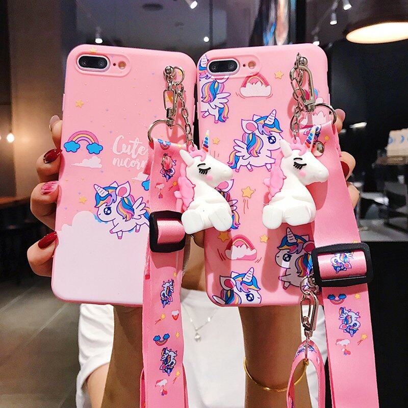 การ์ตูนยูนิคอร์นกรณีสำหรับ Oppo R9 R9s Plus R11 R10 F11p R11s R15 R17