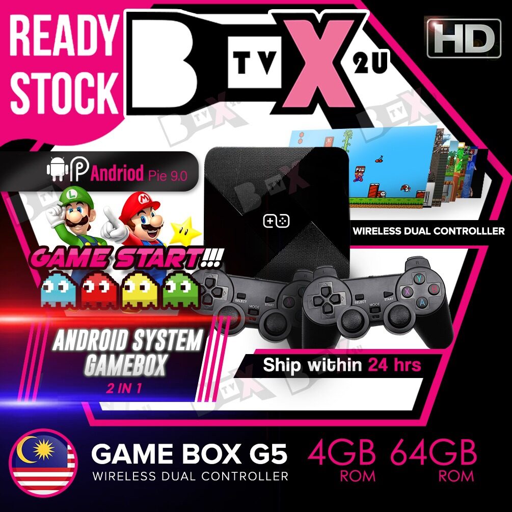 🇲🇾2021 NEW🇲🇾GAMEBOX G5 4+64 WiFi 4K HD Super X Console 10000+ Retro ...