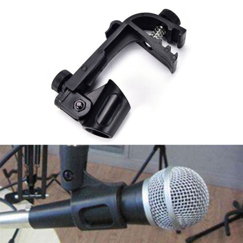 Shure SM58 Microphone Clip mic clamp Plastic metal Adjustable Drum set ...