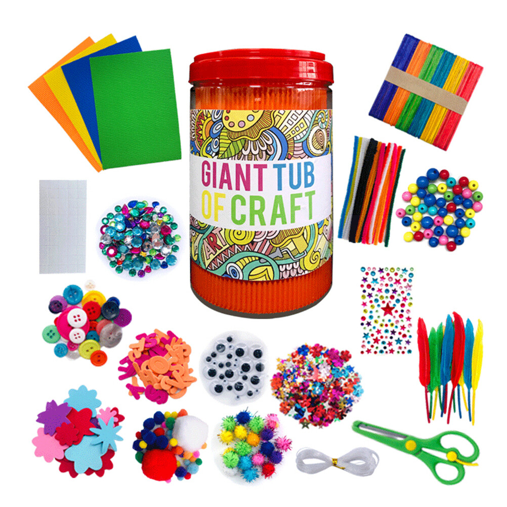Kids Assorted Arts and Crafts Supplies Children DIY Collage School ...