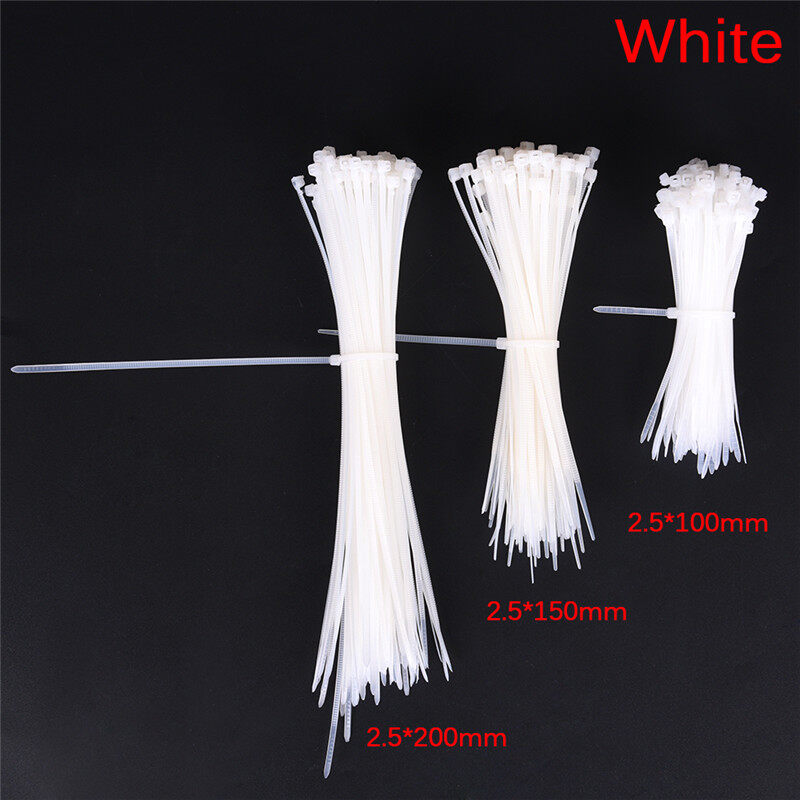 Homigoo - 100 pcs National Standard Lock Type Nylon 66 Tie 2.5mm Wide ...