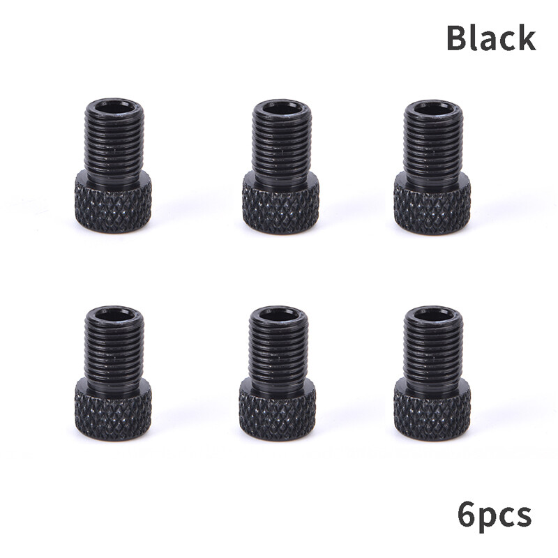 6Pcs Aluminum Bicycle Bike Valve Presta to Schrader Converter Car Valve ...