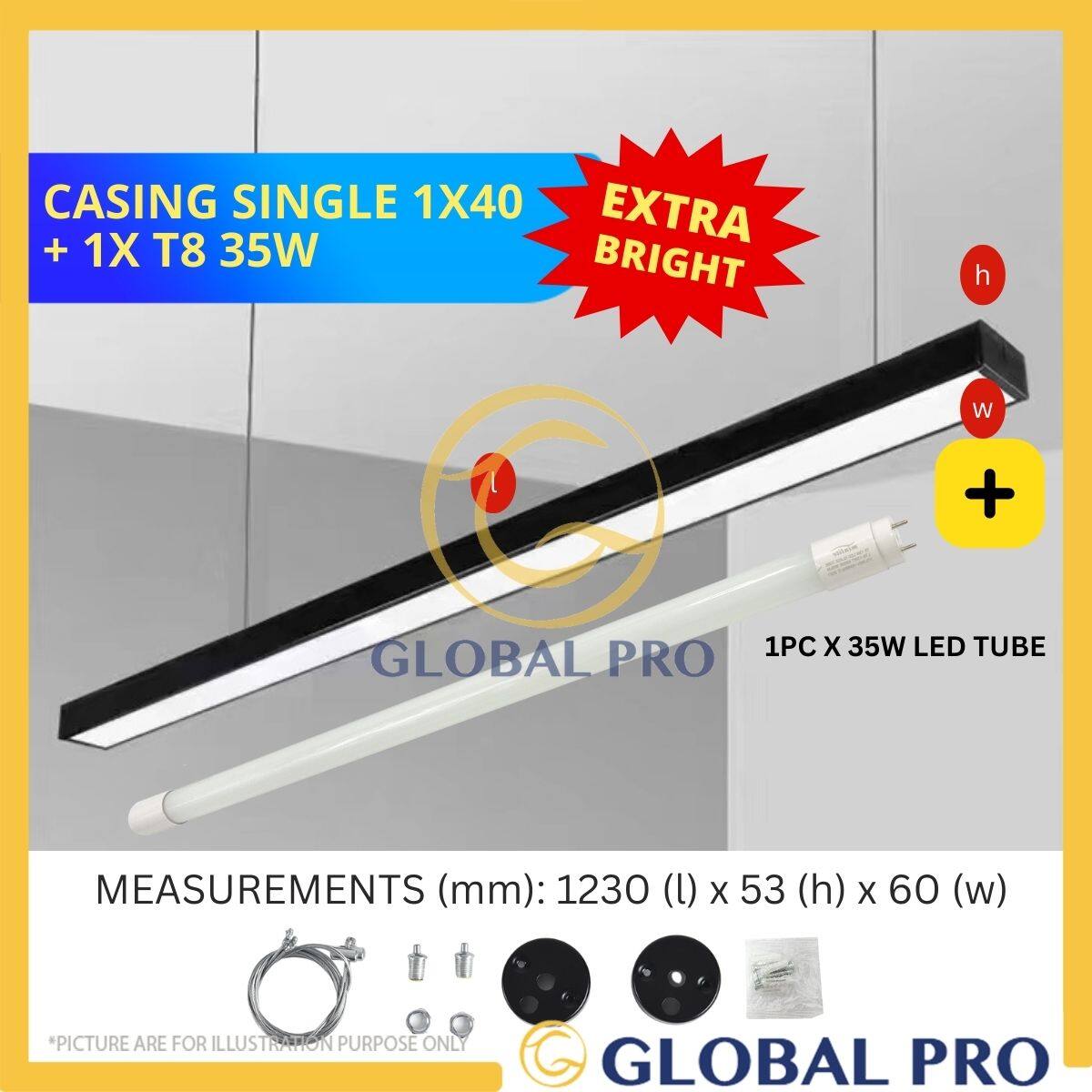 T8 LED Linear Light Kalimantang Casing Lampu Panjang LED Office Light ...