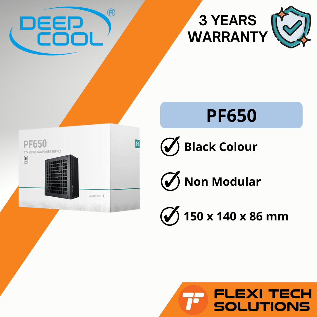 Flexi Tech DEEPCOOL PF650 / PF550 80 Plus White Non-Modular 650W / 550W ...