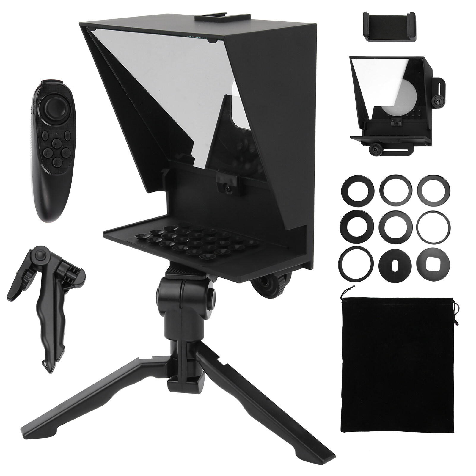 Teleprompter แบบพกพาที่มีการควบคุมระยะไกลบันทึกวิดีโอ Prompter สำหรับ ...