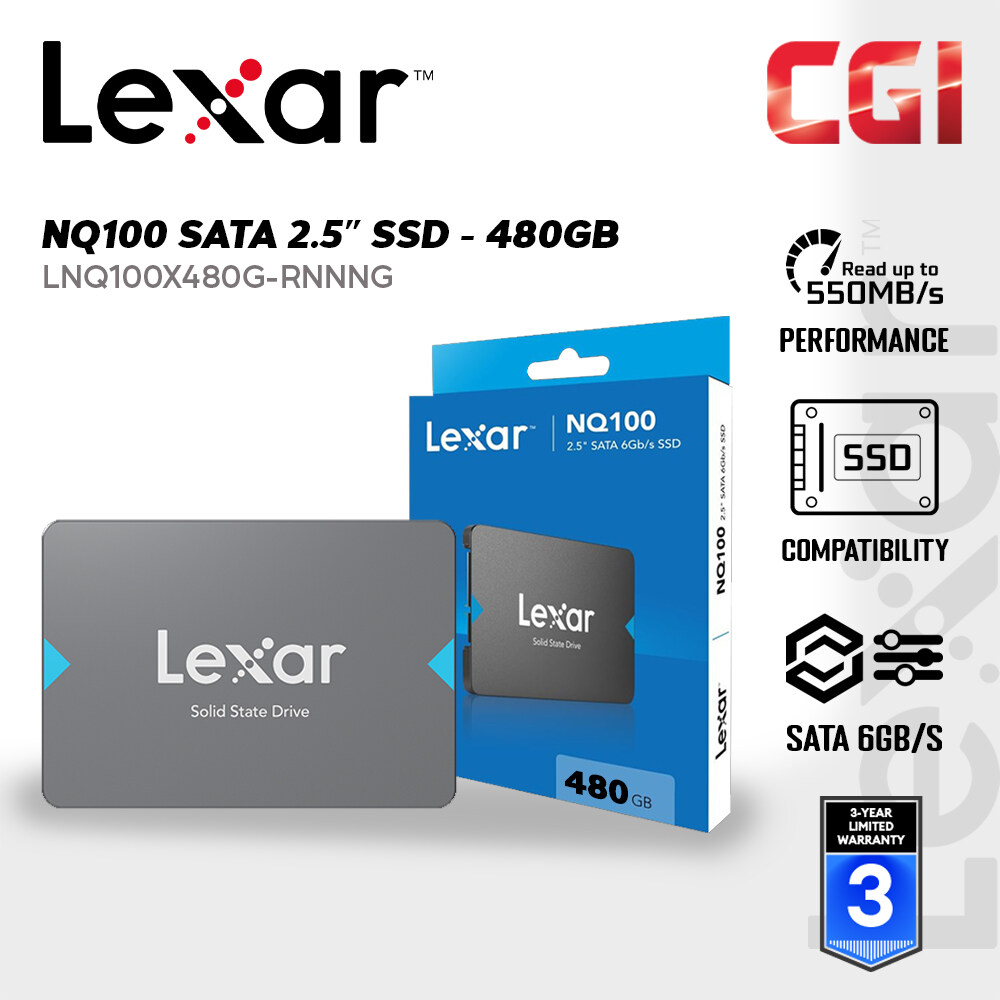 Lexar® NQ100 480GB 2.5” SATA III (6Gb/s) SSD | Lazada