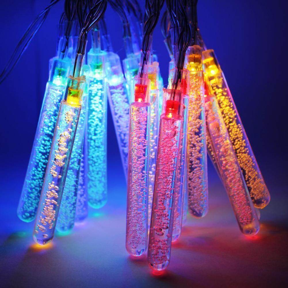 XQ 20LED Christmas String Lamp Waterproof Solar Bubble Column String ...