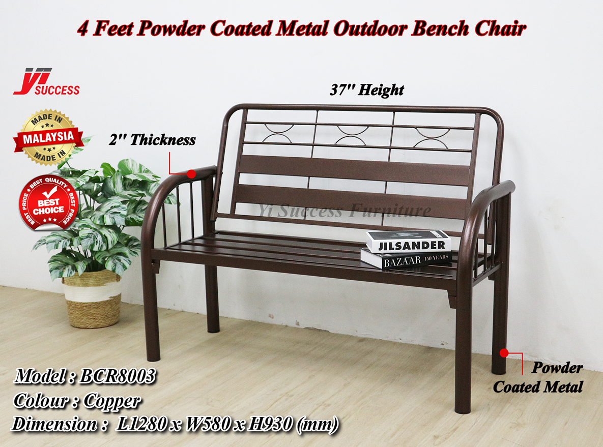 Yi Success Garden Metal Bench Chair / Powder Coated Metal Bench Chair ...