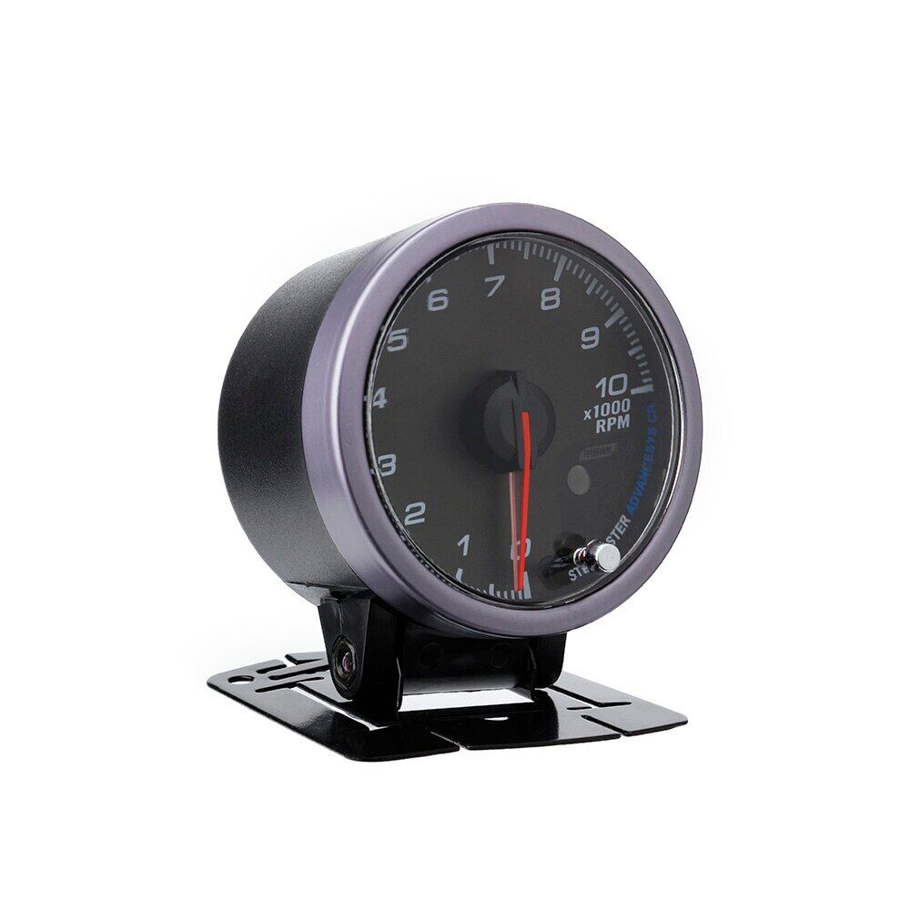60MM Tachometer 0-10000 Rpm gauge Black Face with White&Amber Lighting ...