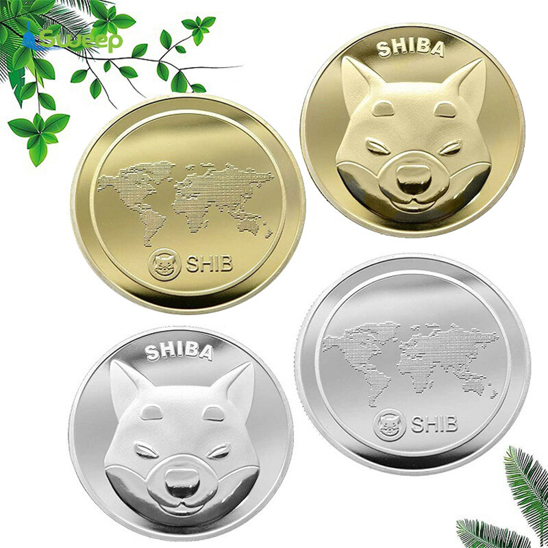 Shib Token Coin with Case Metal Shiba Inu Commemorative Coin Gold ...