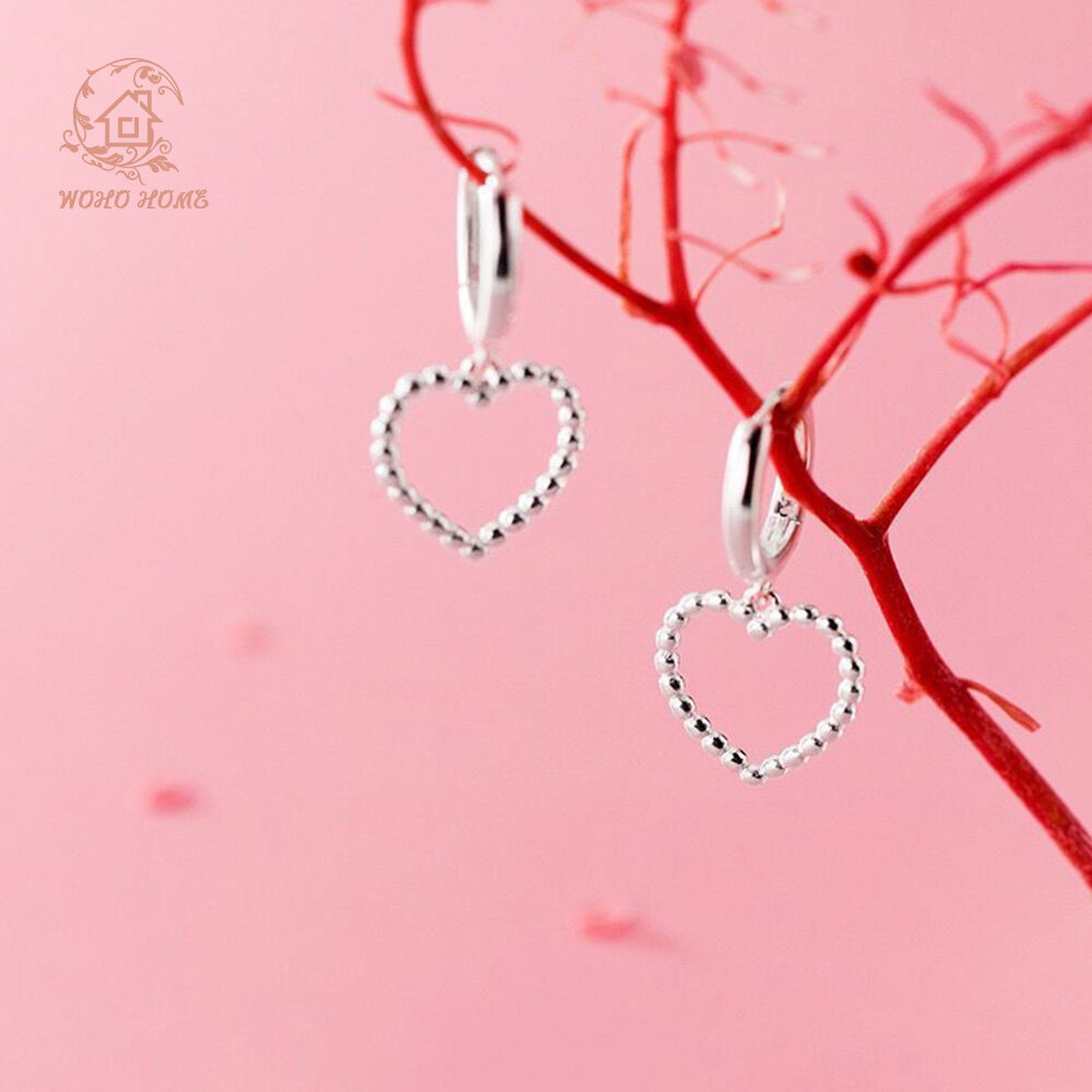 Sanhe ต่างหูเงินรุ่นเกาหลีปี S925,ต่างหูแบบกลวงขนาดเล็กแสดงบุคลิกภาพความรักอารมณ์แฟชั่นสำหรับ ...