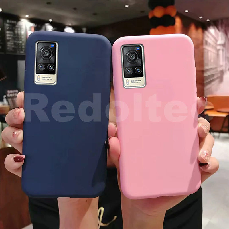 Soft Case For VIVO X60 / VIVO X60 Pro Candy Color Shockproof Silicone ...