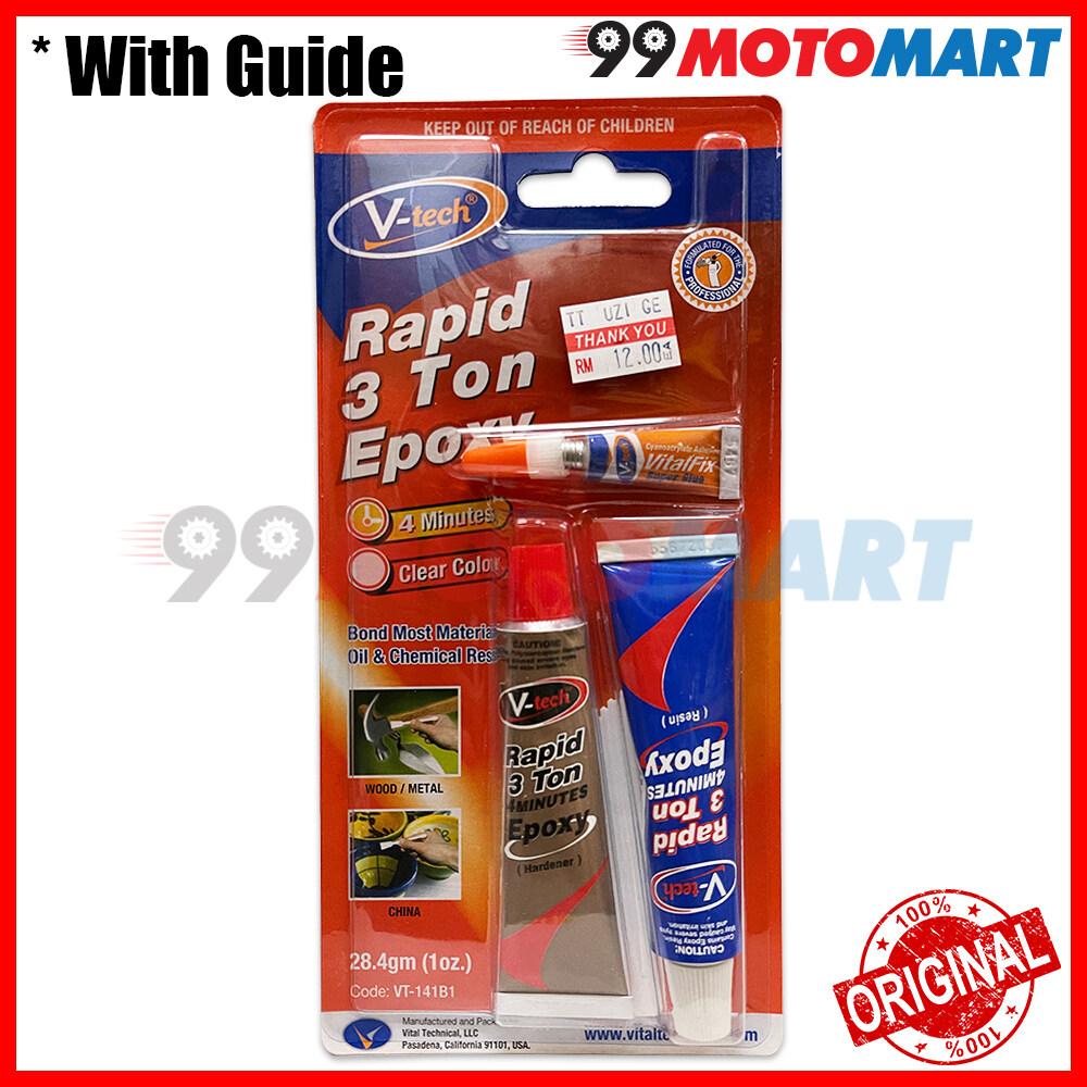 V-tech VT-141 Rapid 3 Ton 4 Minutes Epoxy (28.4gm) Metal Bonding Glass ...