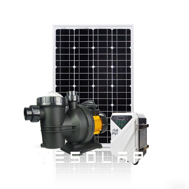 72V Solar Powered DC 0.75HP Pond Mini Surface High Pressure Kit System ...