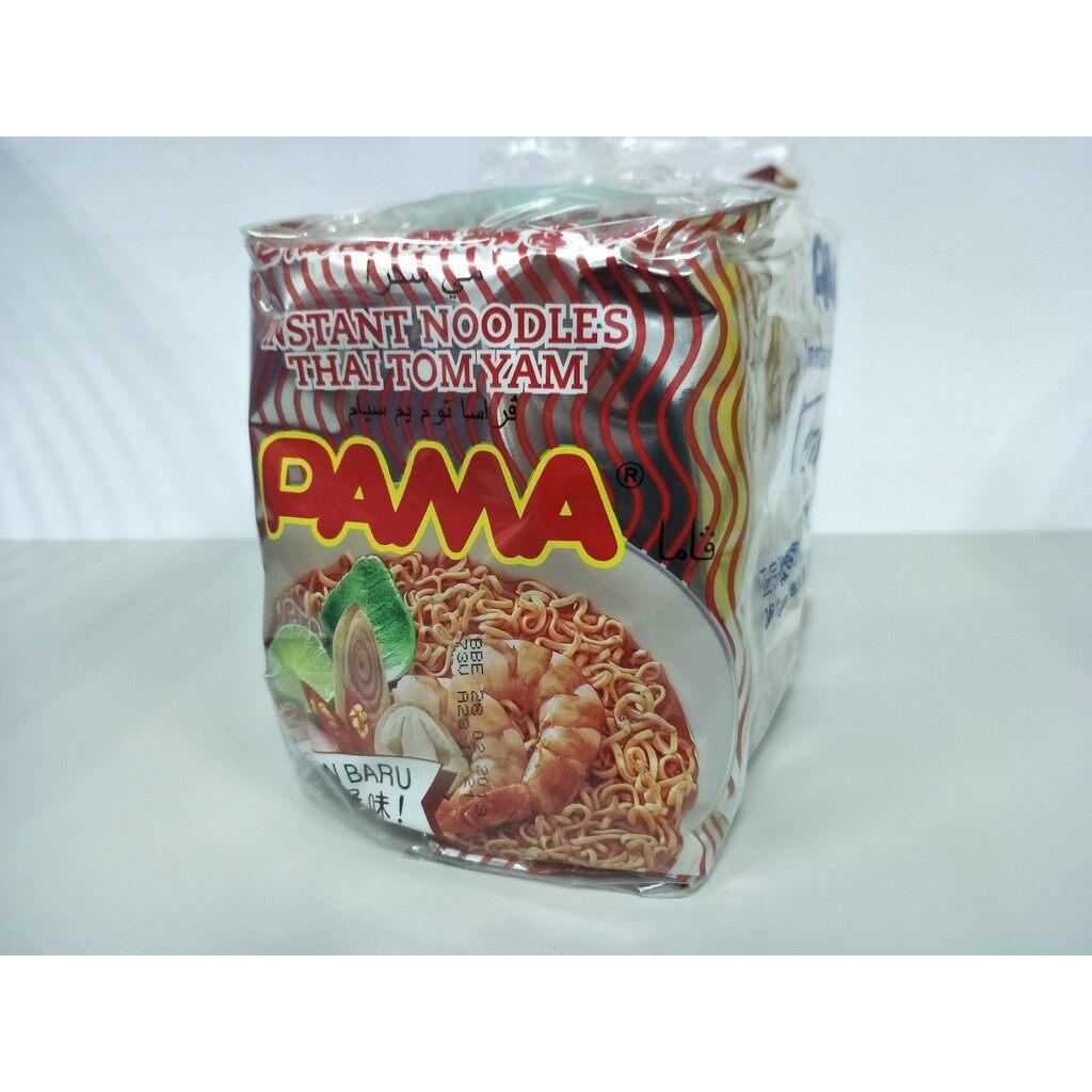 PAMA Thai Tom Yam Instant Noodles 55g x 5 爸妈酸辣虾汤面 | Lazada