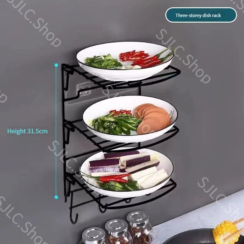 Kitchen wall mounted vegetable rack foldable wall fruit and vegetable ...