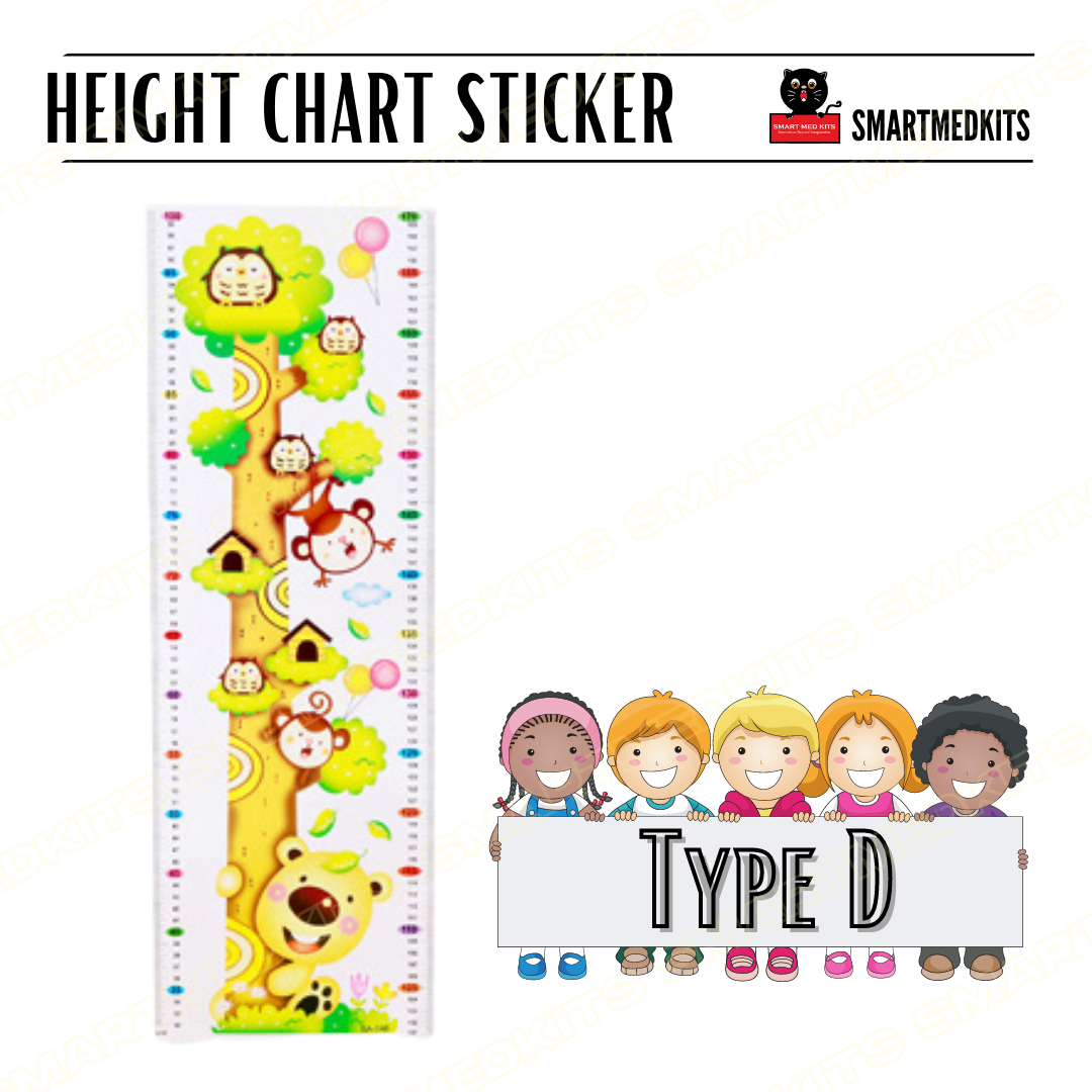 Cute Colorful Adorable Height Chart / Snellen Chart for Kids Wall ...