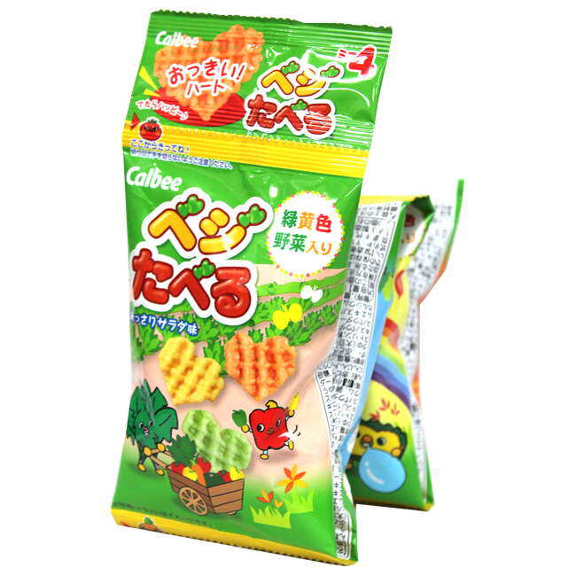 Japan Calbee 4 Ren Ebisen / Sapporo Potato BBQ Chips / Vegetaberu (4 ...