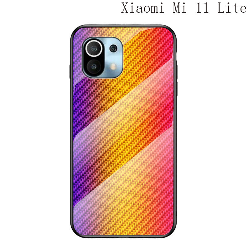 ไฟเบอร์คาร์บอนไฟเบอร์กระจกป้องกันมือถือที่ครอบสำหรับ Xiaomi Mi 11 Lite ...