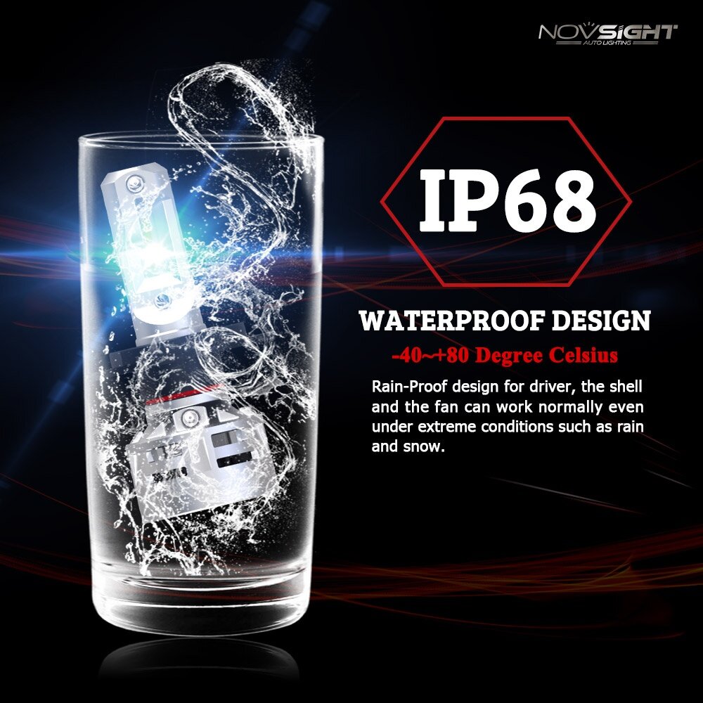 Novsight ใหม่ N9 LED ไฟหน้ารถ 60W 10000LM 9006 H4 H7 H11 LED ไฟหน้าชุด ...