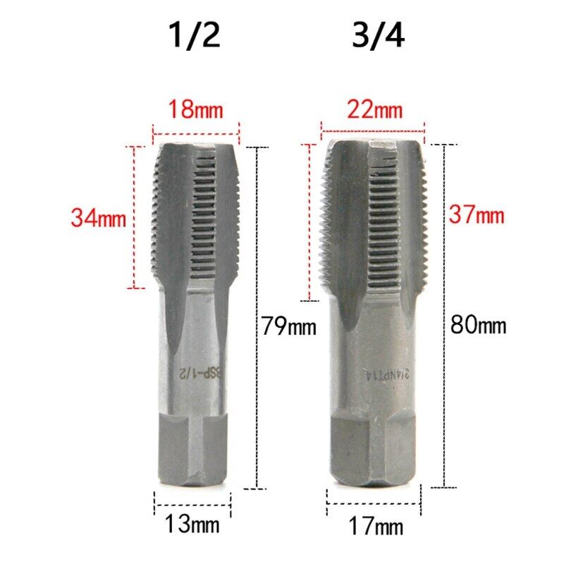3Pcs 1/2 Inch 3/4 Inch Wire Screw Extractor Broken Water Pipe Thread ...