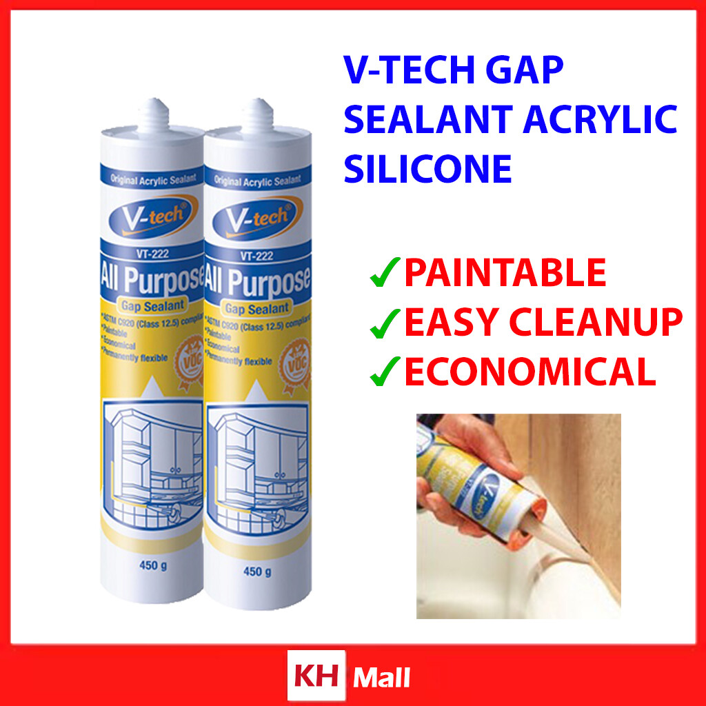 (Ready Stock)V-Tech VT-222 All Purpose Gap Sealant 222 White 450gram ...
