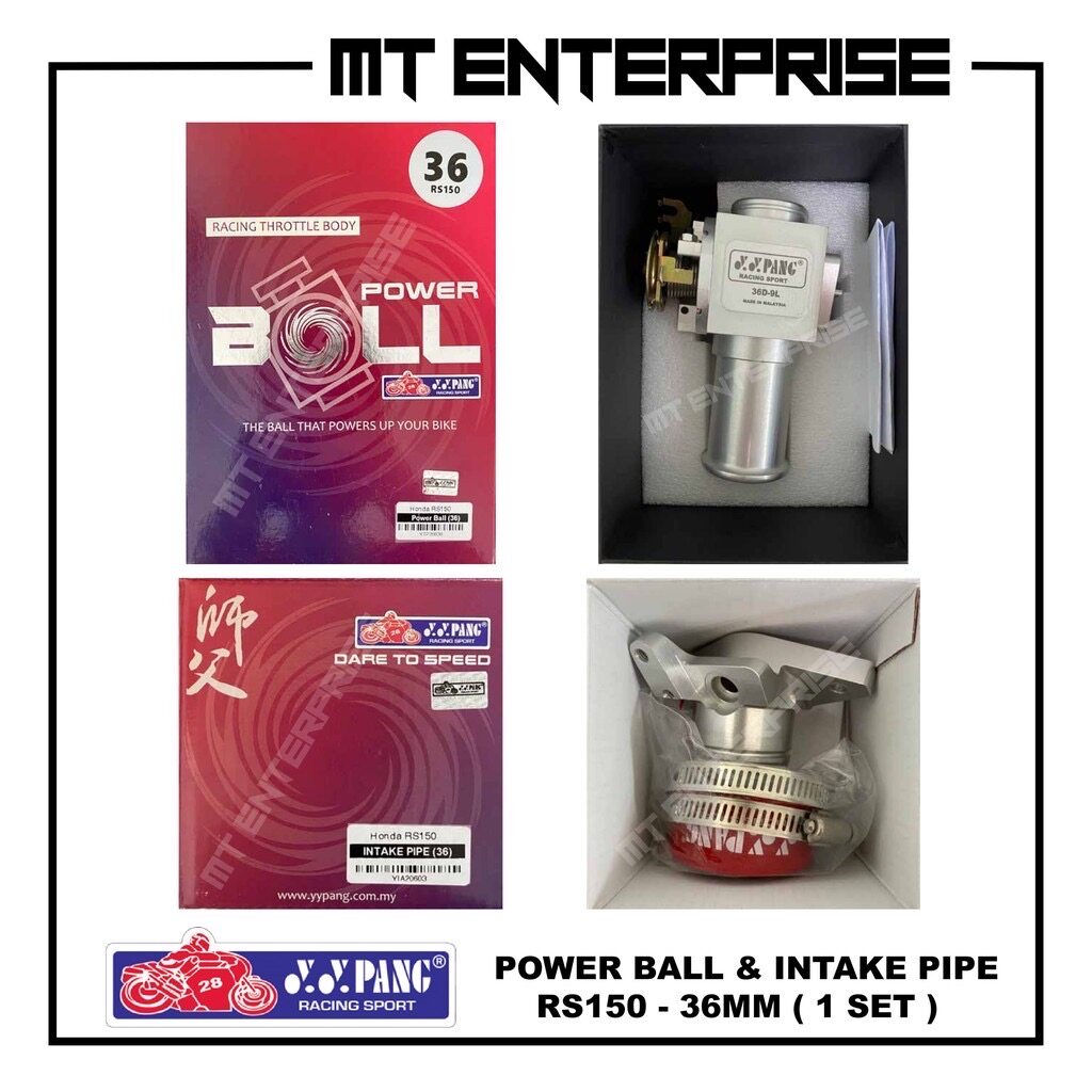 YY Pang Throttle Body Power Ball + Intake Pipe ( 1 SET ) RS150 - 36MM ...