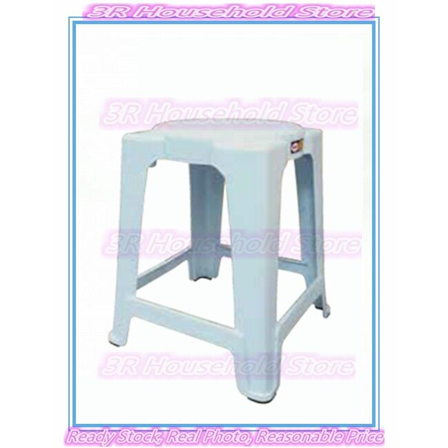 RAYACO 6PCS Stackable Heavy Duty Plastic Stool Chair Plastic Bench ...