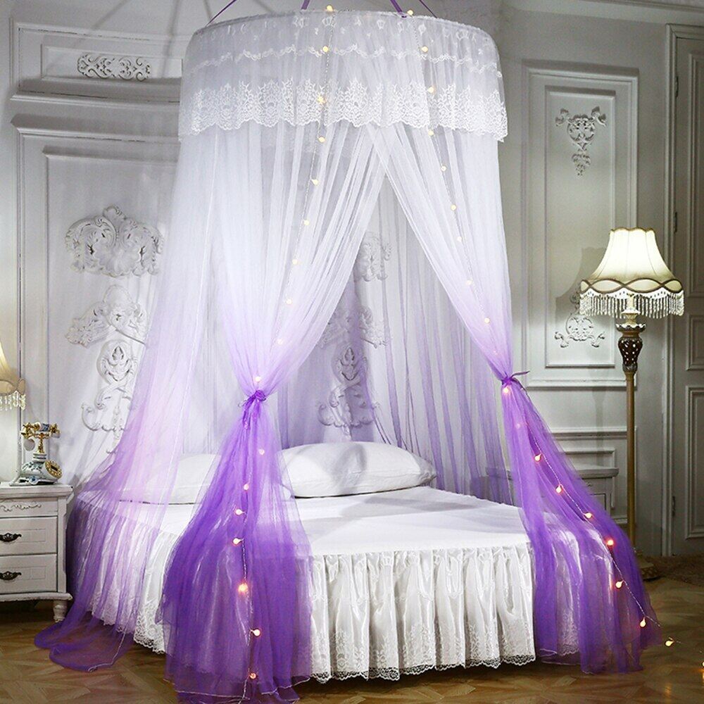 Ceiling-Mounted Mosquito Net Free Installation Home Dome Foldable Bed ...