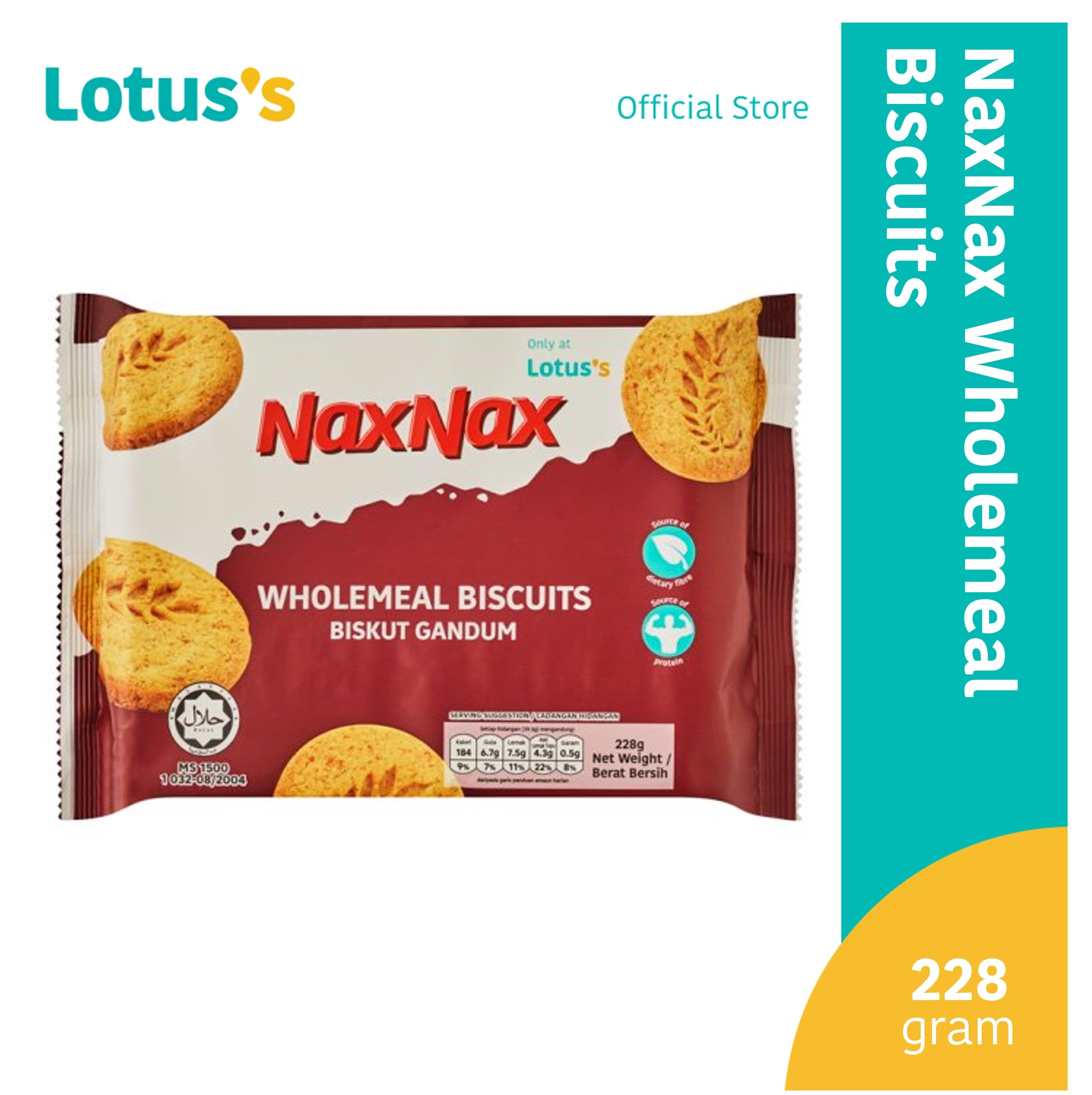 Naxnax Wholemeal Biscuits 228g | Lazada