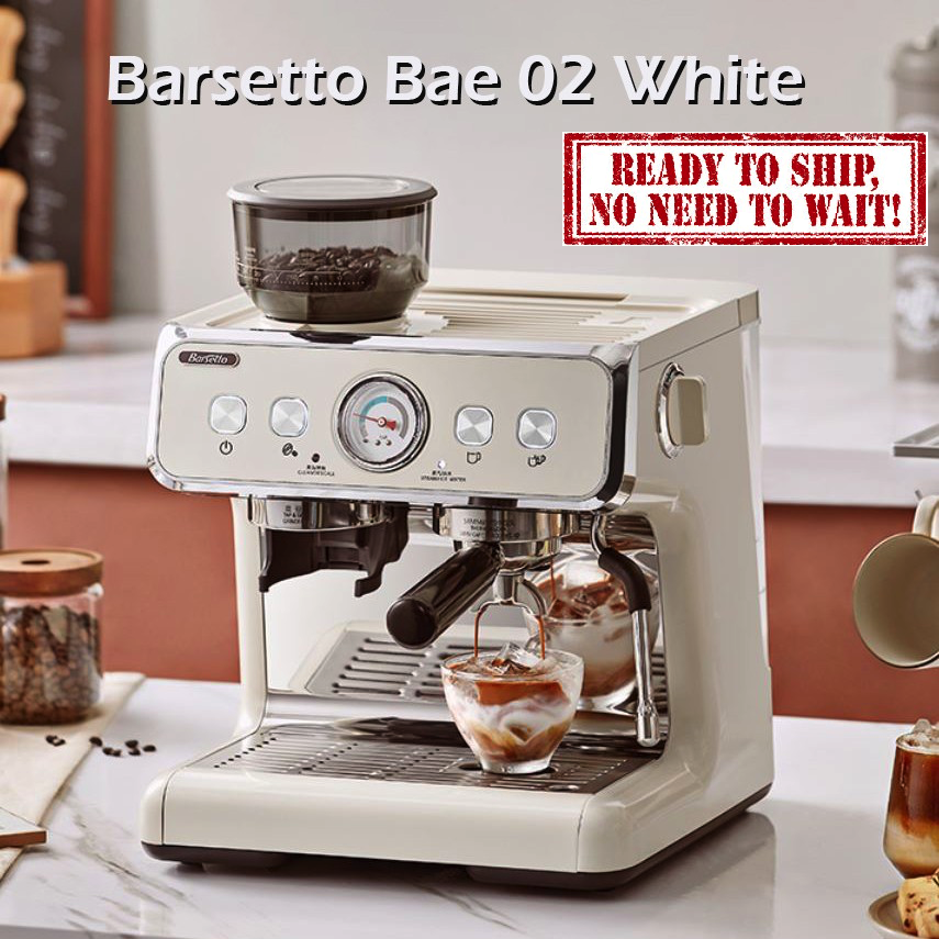 Barsetto (1 Year Warranty) BAE02 Dual Boiler Espresso Machine Grinder Electric Commercial 20Bar ...