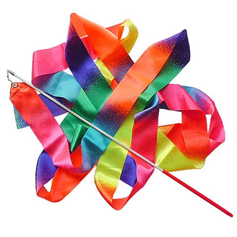 Outdoorbuy Colorful Gym Ribbons Dance Ribbon Rhythmic Art Gymnastics ...