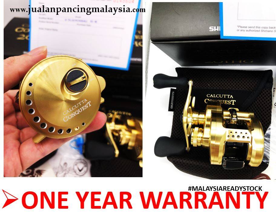 SHIMANO 2021 CALCUTTA CONQUEST 101HG, 201HG CASTING REEL WITH ORIGINAL 1 YEAR LOCAL WARRANTY ...