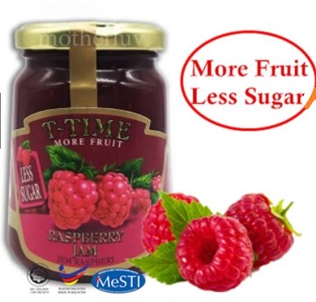 T-TIME Raspberry (LESS SWEET) Fruit Jam 450g | Lazada