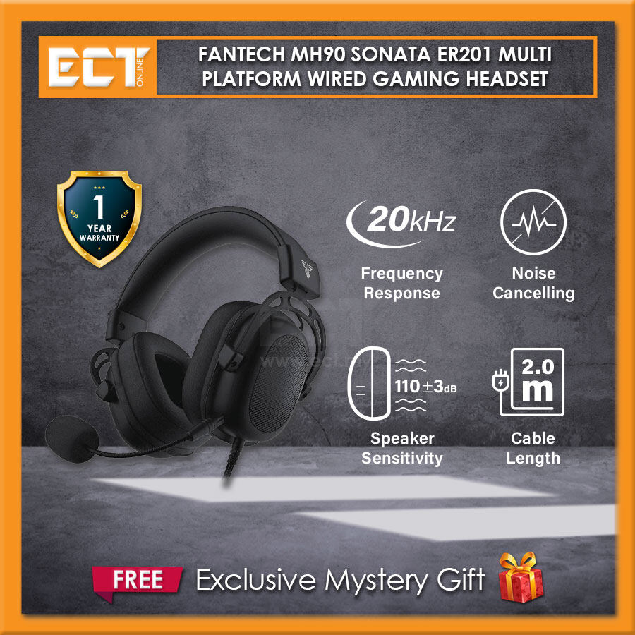 Fantech MH90 Sonata ER201 Multi Platform Wired Gaming Headset - Black ...