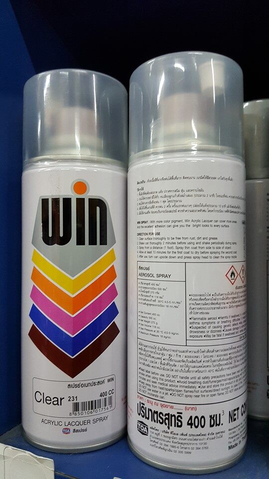 CLEAR 231 (400ml) toa paint WIN spray ALL-PURPOSE ACRYLIC AEROSOL SPRAY ...