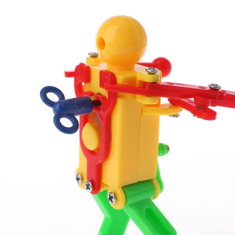 1 PC เด็กๆตลกพลาสติก Clockwork Wind Up Windup ของเล่นของขวัญ-หุ่นยนต์ ...