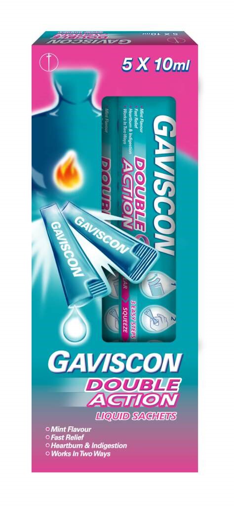 Gaviscon liquid sachets (double action) 10ml x 5s EXP: 11/2024 | Lazada