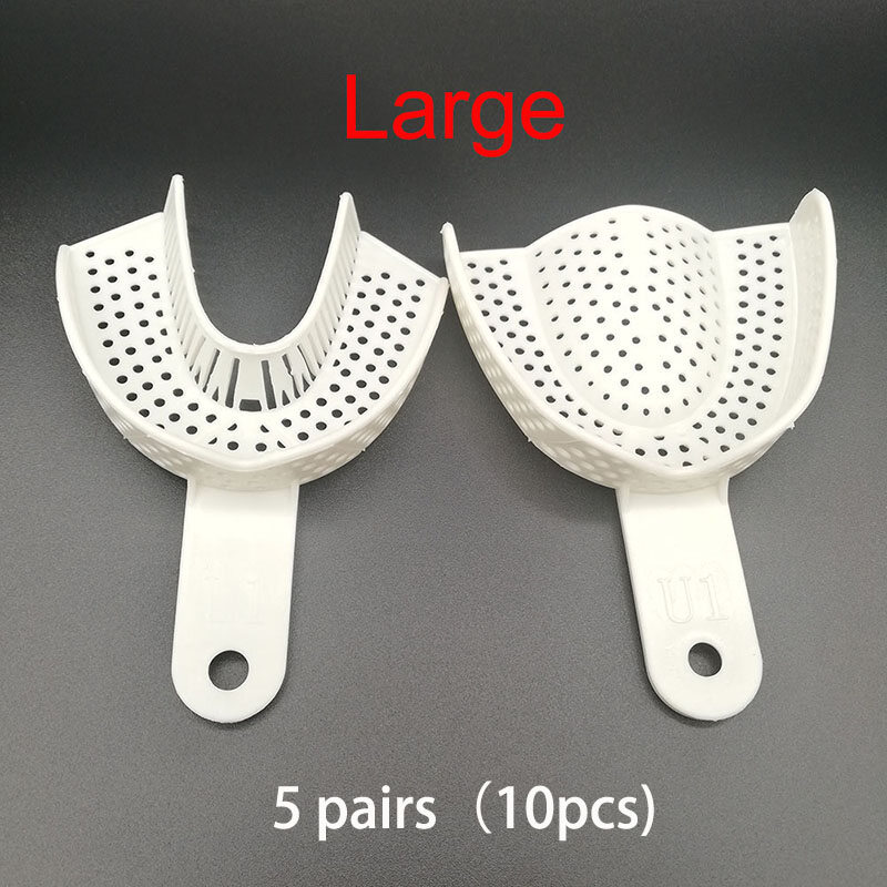 5 pairs Dental Impression Plastic Trays Without Mesh Tray Dentist Tools ...