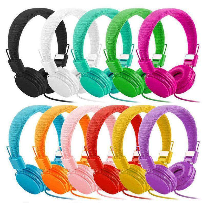 Colorful Wired Headphones Stereo Bass Kids Earphone With Microphone ...