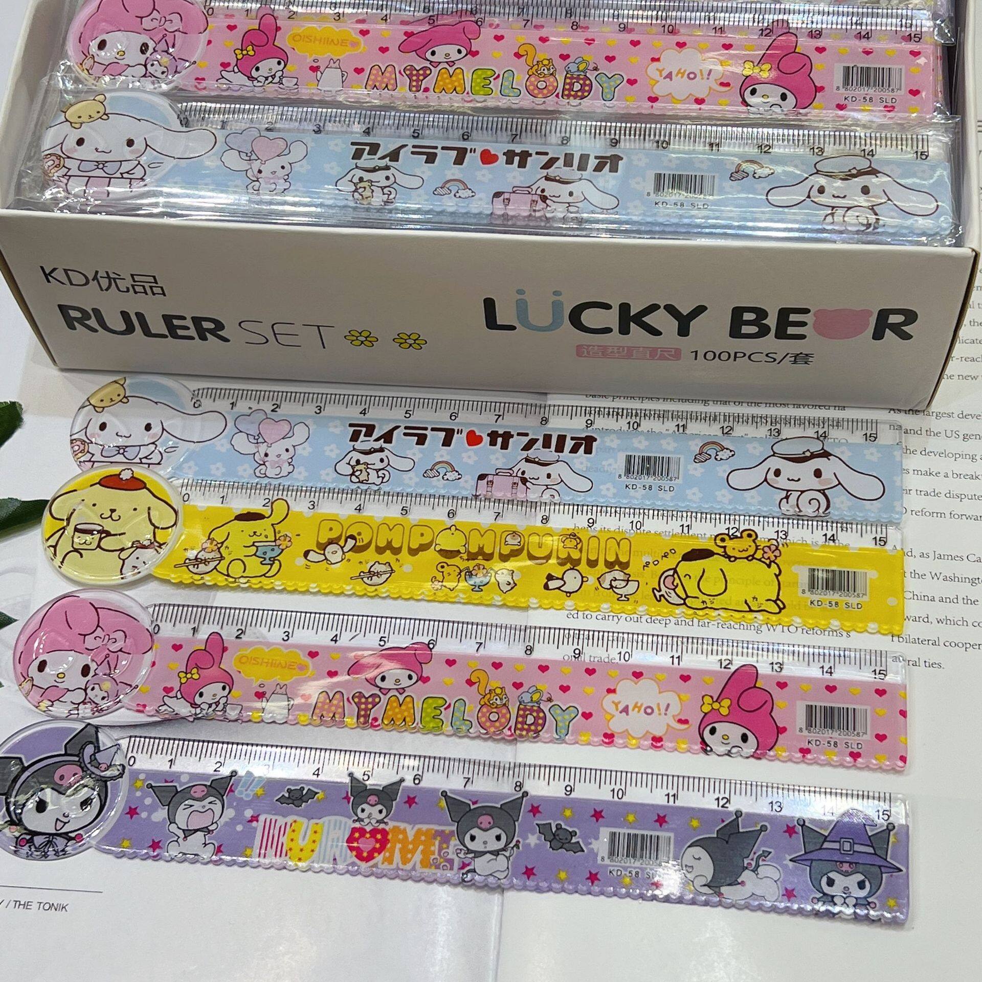 🔥Ready Stock🔥Sanrio Ruler 15cm Melody Kuromi Cinnamoroll Purin Cute ...
